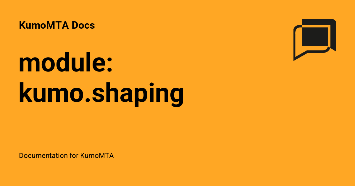 module: kumo.shaping - KumoMTA Docs